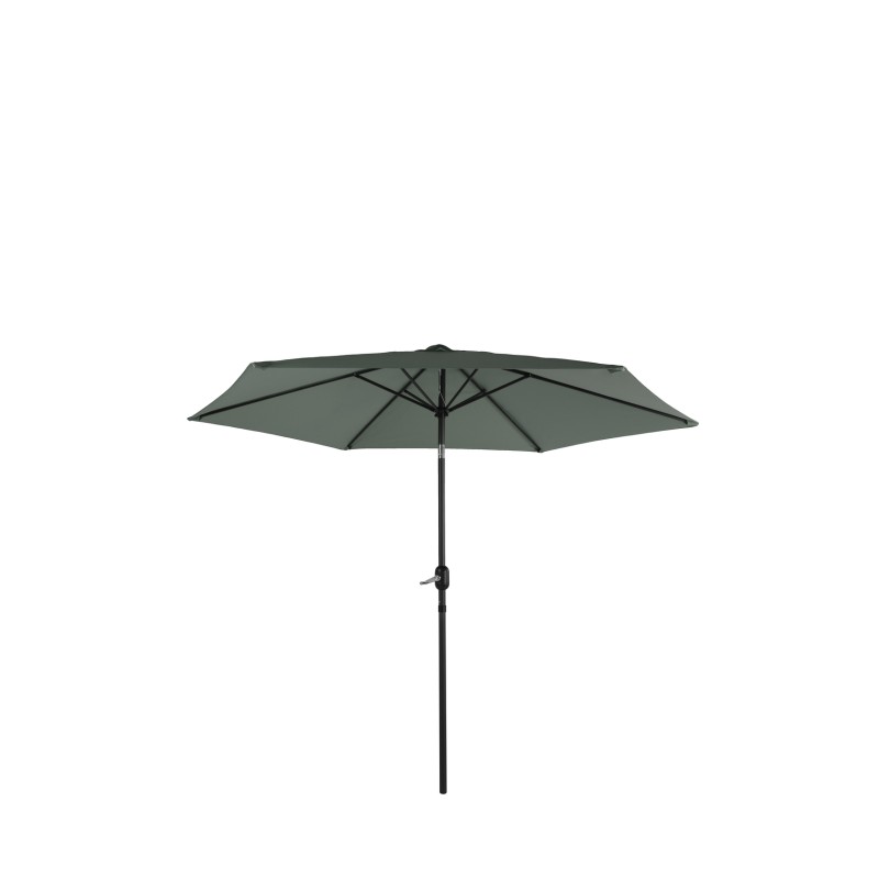 Parasol droit PANTONE rond diamètre 3m - toile gris ardoise