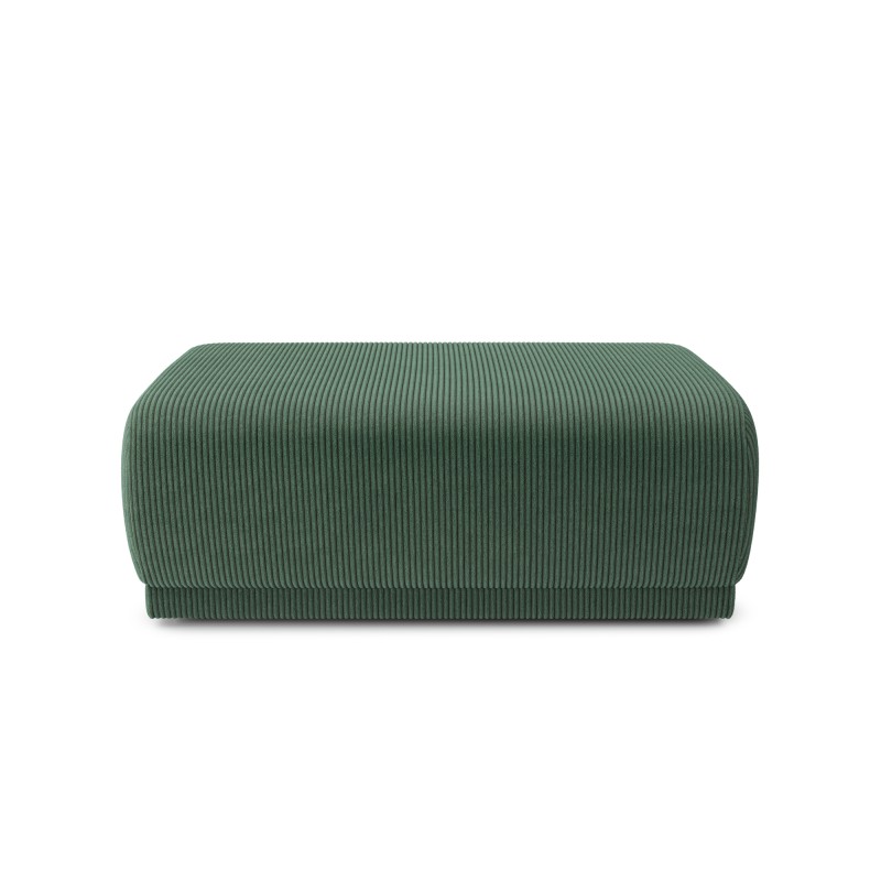 Pouf NOVA velours côtelé vert 1 place